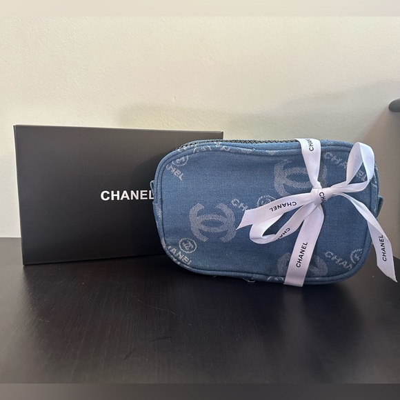 CHANEL | Bags | Last One Chanel Beaute Denim Pouch | Poshmark